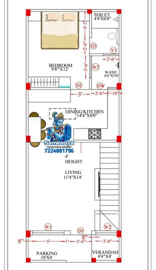 1400 Sqft 3 BHK Independent House for sale in Mangalnath Singapore ...