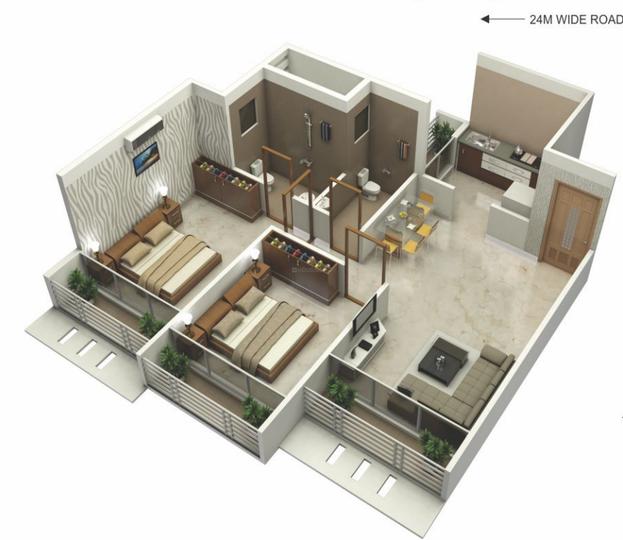 1140 Sqft 2 BHK Flat for sale in Neelkanth Neeldhara | Ulwe, Navi ...