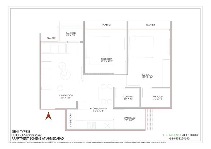 1350 Sqft 2 BHK Flat for sale in Kalav 140 | Ghuma, South West ...
