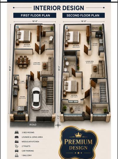 3 BHK 600 Sqft Duplex for sale at Vatika, Jaipur | Property ID - 20444404