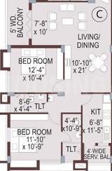 Merlin Daffodil Floor Plan Baguiati, Kolkata
