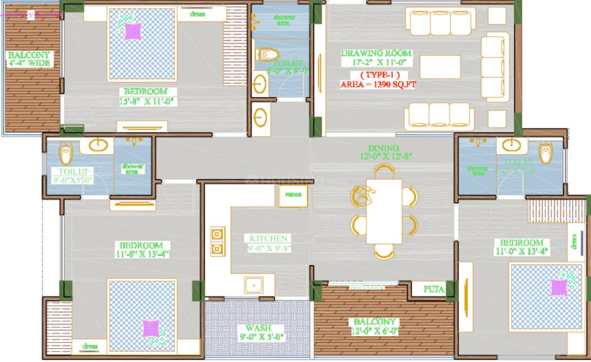 Devalaya Divya II Floor Plan Bagmugaliya, Bhopal