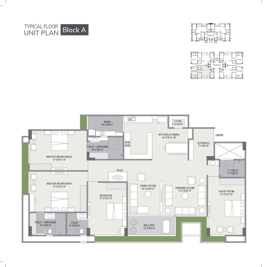 CASA AMPLIO Floor Plan Thaltej, Ahmedabad