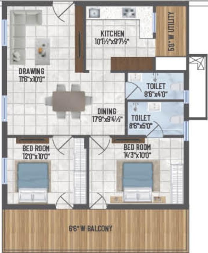 Confident Ridge Floor Plan Chandanagar, Hyderabad