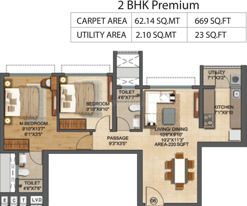 Runwal Bliss Wing D Floor Plan Kanjurmarg East, Mumbai