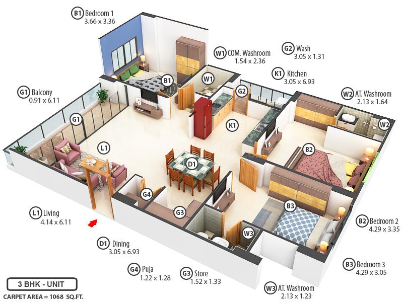 Pioneer Viona Floor Plan Bhimrad, Surat