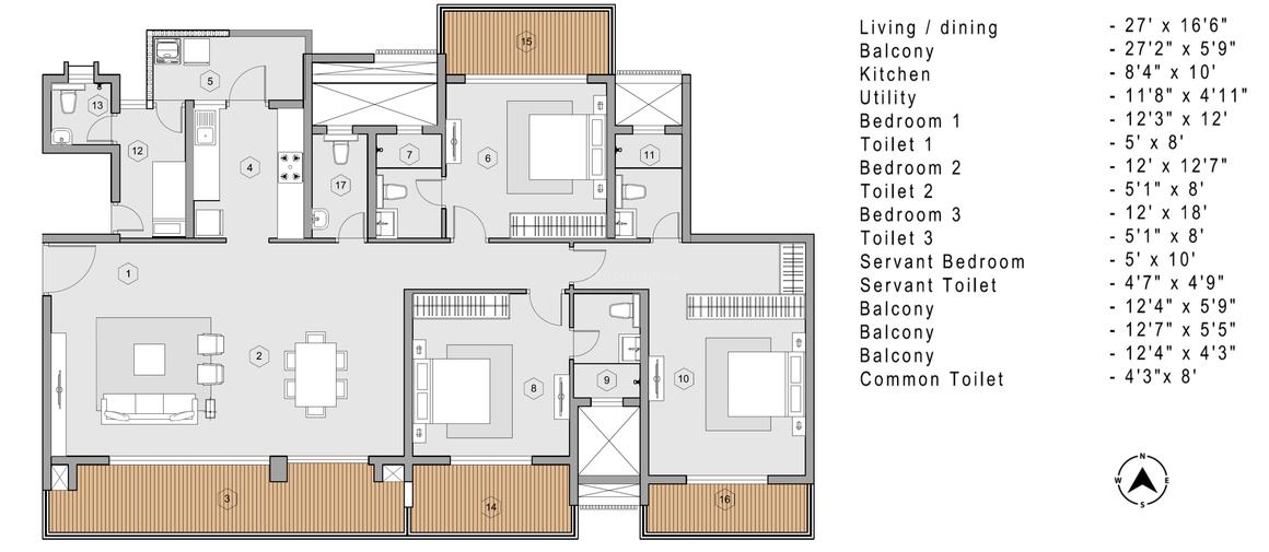 Purva Meraki Floor Plan Harlur, Bangalore