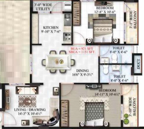 Maphar Eternity Floor Plan Neknampur, Hyderabad