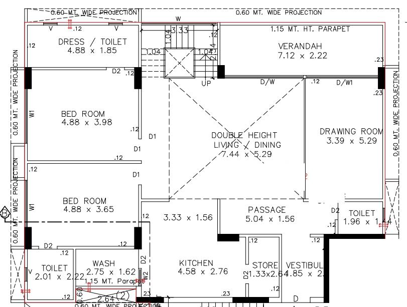 Shree Saral Paradise And Sky Luxuria Apartment Floor Plan Bhat, Ahmedabad