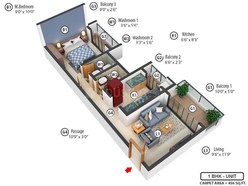 Dange Crown B Wing in Nalasopara West, Mumbai - Price, Reviews & Floor Plan