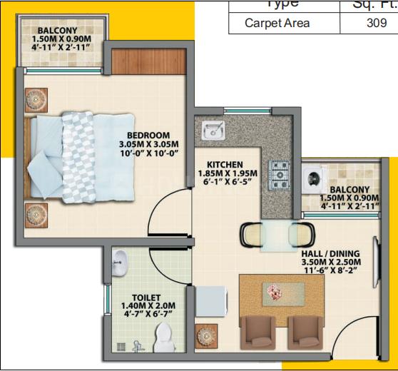 VBHC Greenwoods Floor Plan Palghar, Mumbai