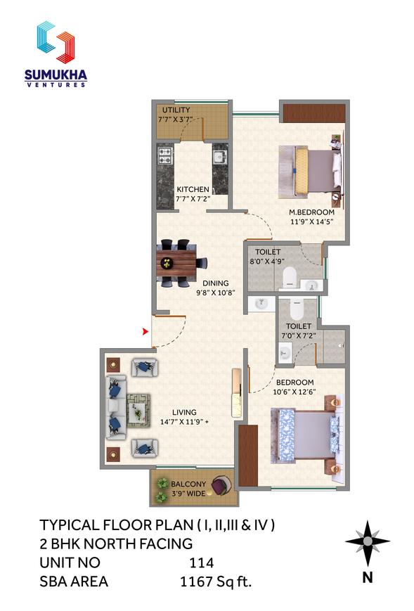 Sumukha Silverstone Floor Plan Bilekahalli, Bangalore