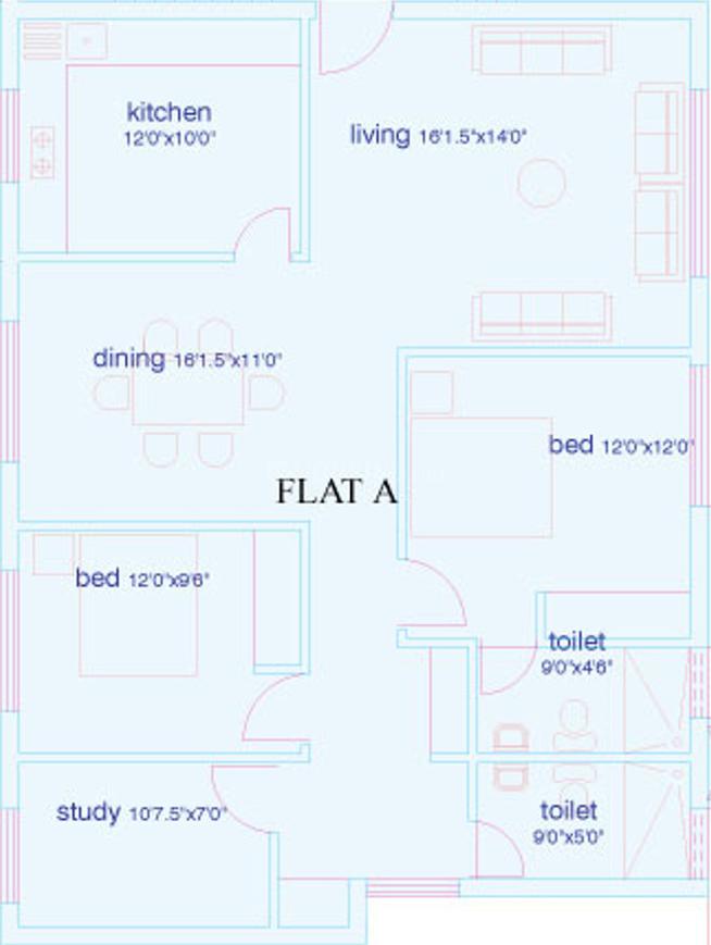 Golden Edifice Kensington Floor Plan Mogappair, Chennai