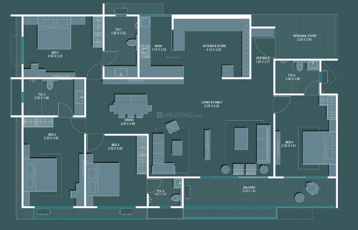 Kavisha The Portrait Floor Plan Shela, Ahmedabad
