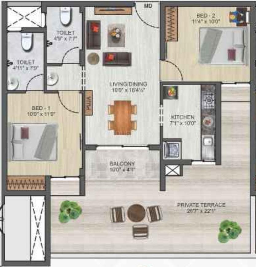 DAC Midtown Floor Plan Guduvancheri, Chennai