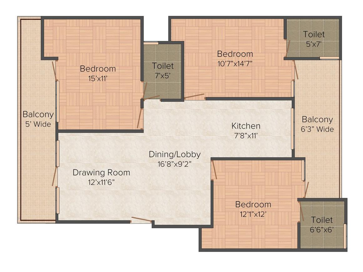 Gaursons Gaur Gracious Floor Plan Harthala, Moradabad