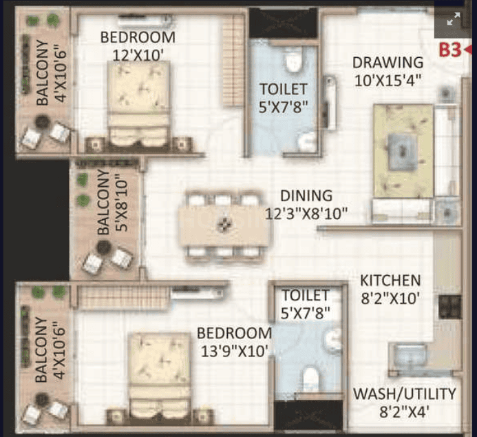 Candeur Landmark Floor Plan Varthur, Bangalore