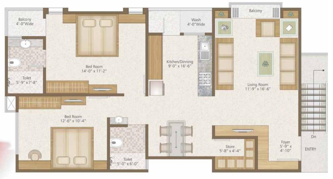 Darshanam Vertica Floor Plan Waghodia Road, Vadodara