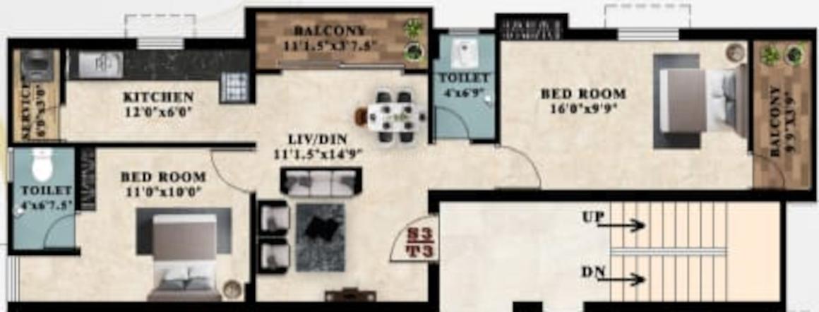 Freedom Elite Enclave Floor Plan Medavakkam, Chennai