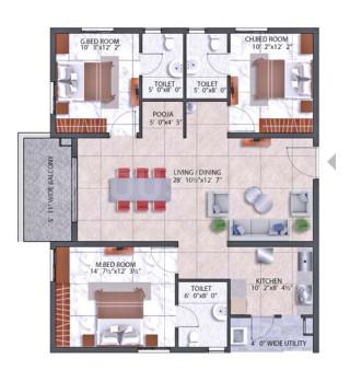 Hallmark Treasor in Gandipet, Hyderabad - Price, Reviews & Floor Plan
