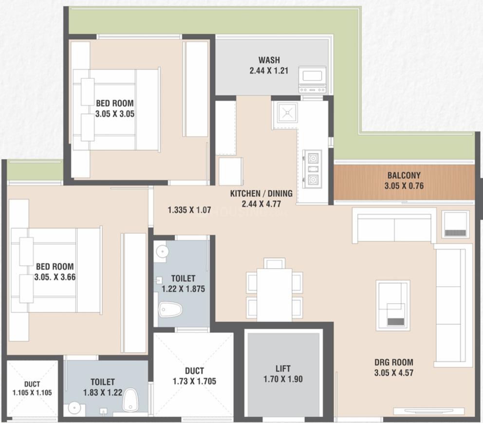 Vraj Dev Green Floor Plan Vastral, Ahmedabad