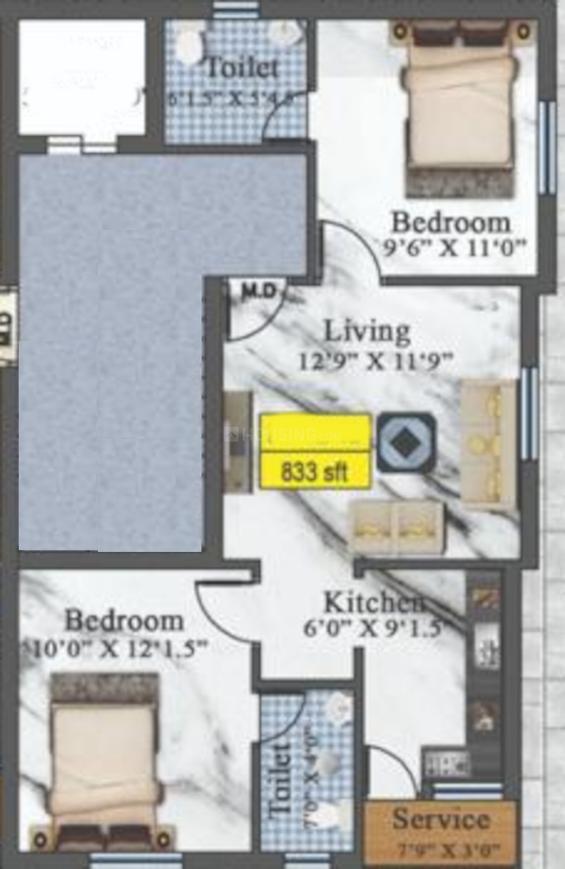 Thansiya Elite Apartments Floor Plan Kundrathur, Chennai