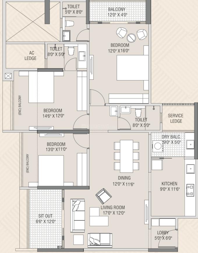 Adi Elementis Floor Plan Ravet, Pune