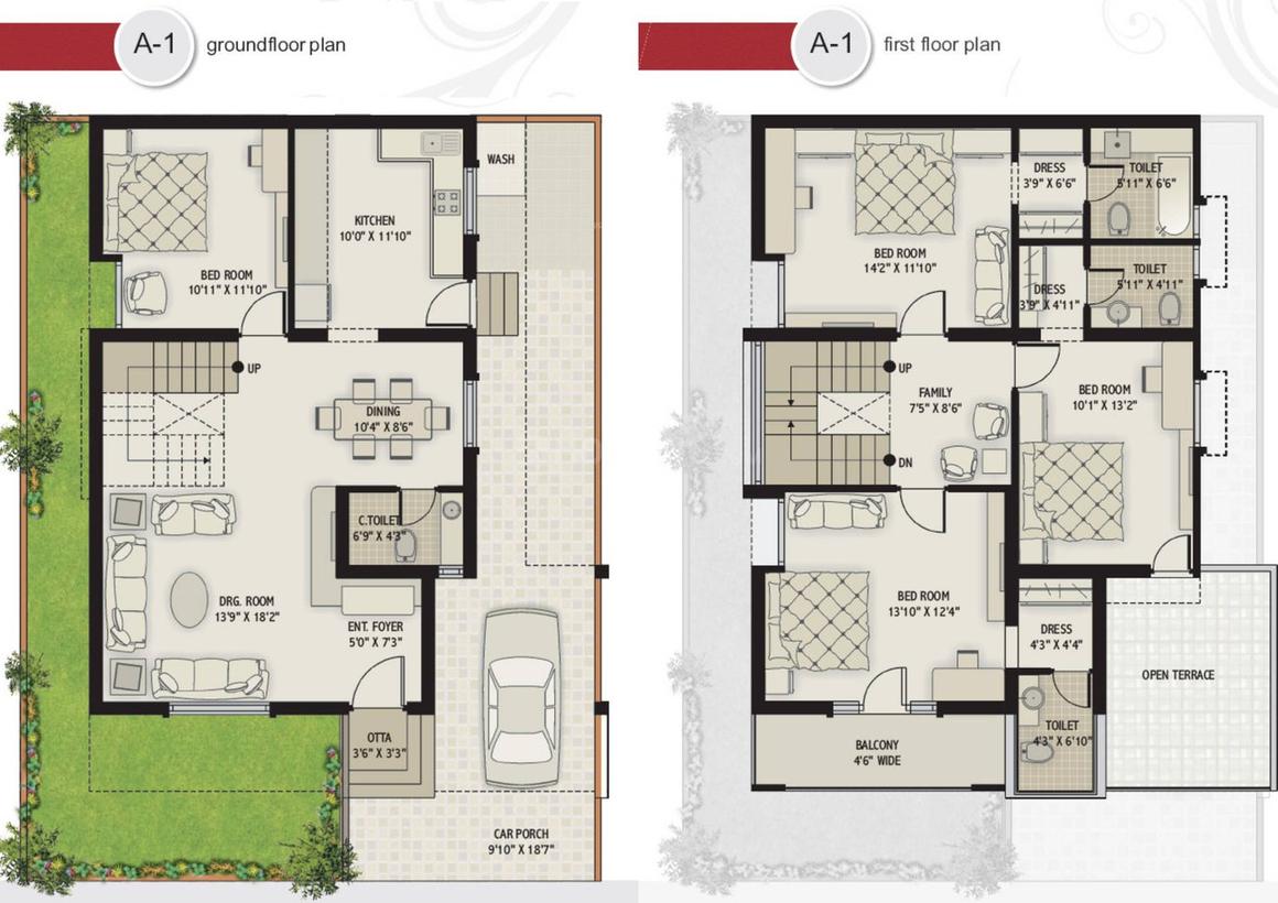 Narayan Villas Floor Plan Bhayli, Vadodara