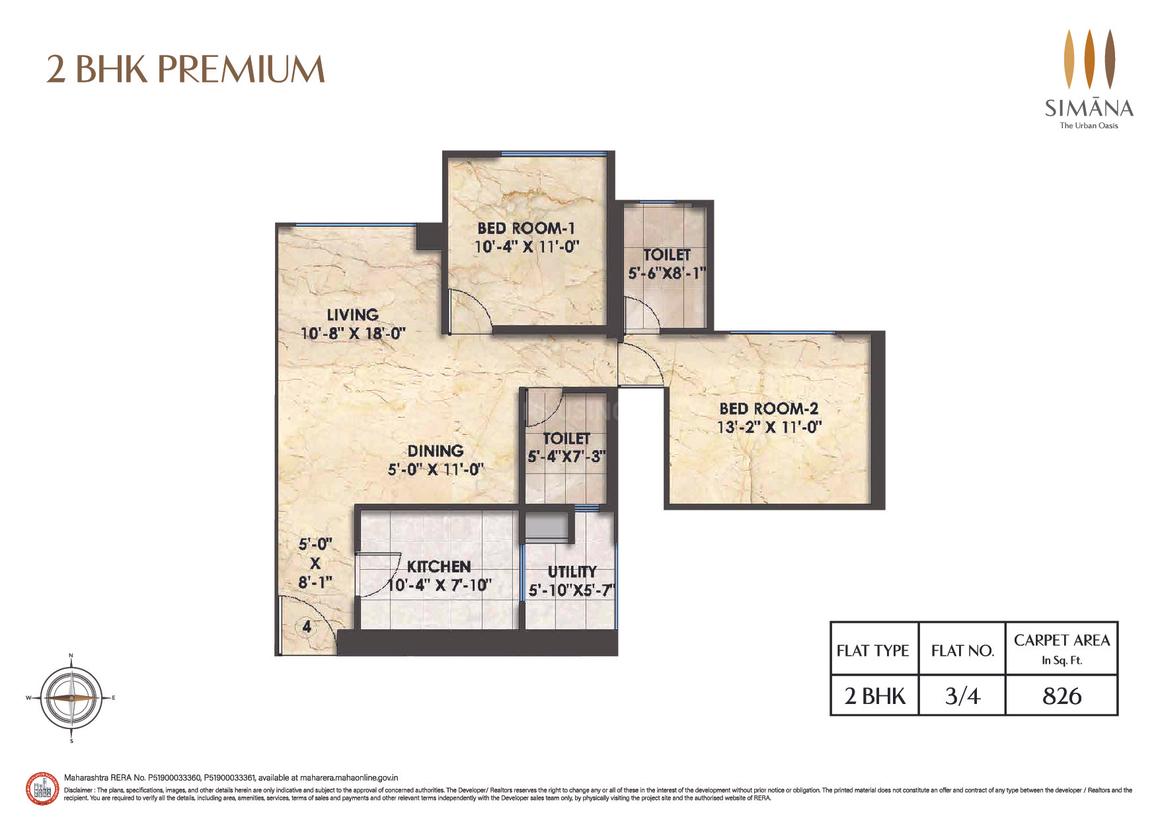 Simana The Urban Oasis Floor Plan Parel, Mumbai