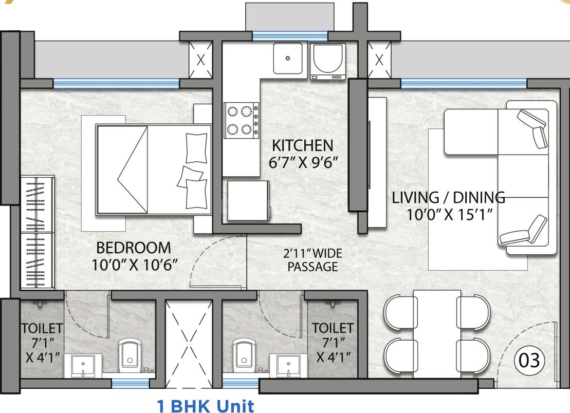 Codename One 99 Floor Plan Chembur, Mumbai