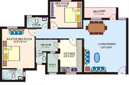 Macro Lakeview Apartments Floor Plan Perungudi, Chennai