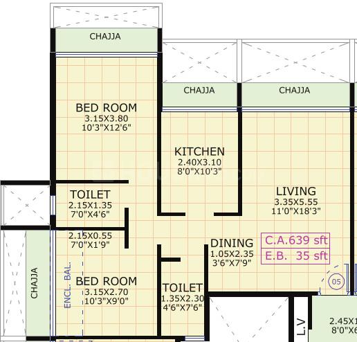 Gami Asters B Wing Floor Plan Thane East, Thane