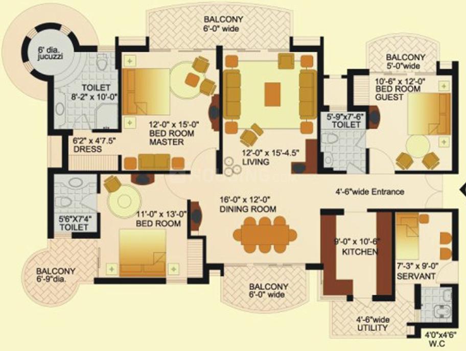 Omaxe The Nile Floor Plan Sector 49, Gurgaon