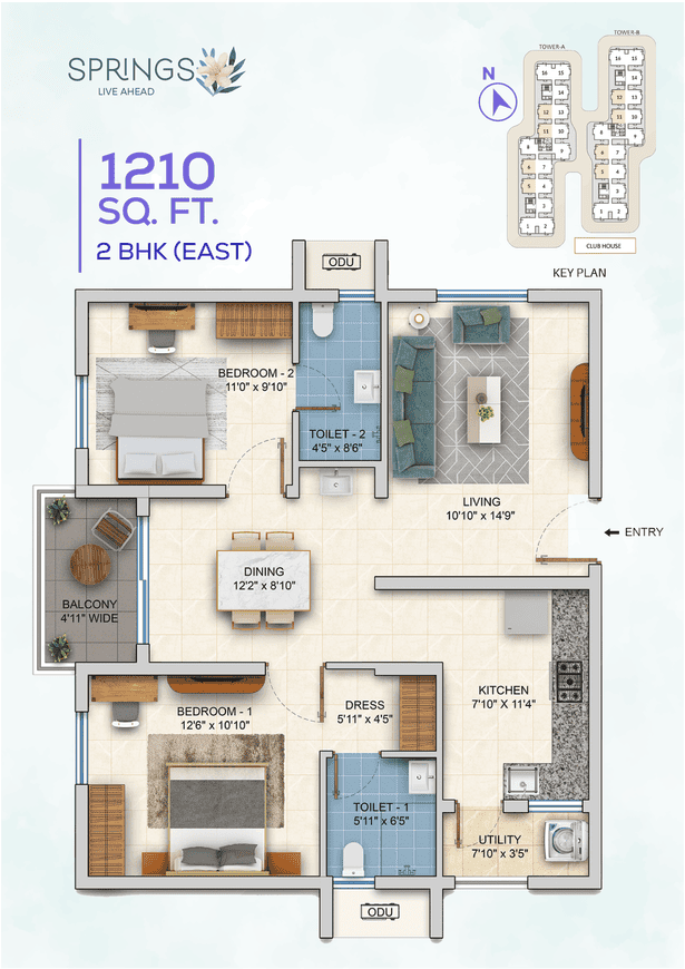 ASBL Springs Floor Plan Pocharam, Hyderabad