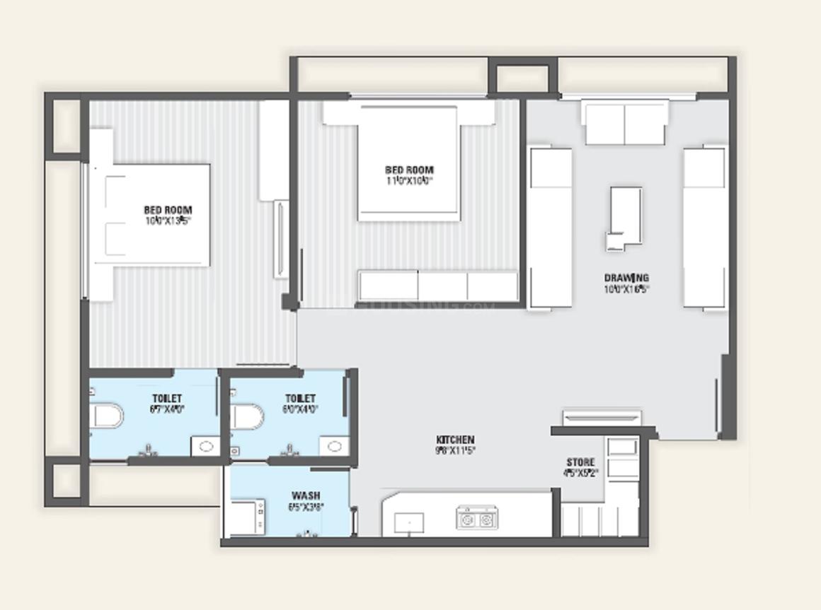 Ashapura Samanvay Residency Floor Plan Chandkheda, Ahmedabad