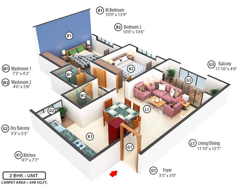 Krishna Aviro Floor Plan Mohammed Wadi, Pune