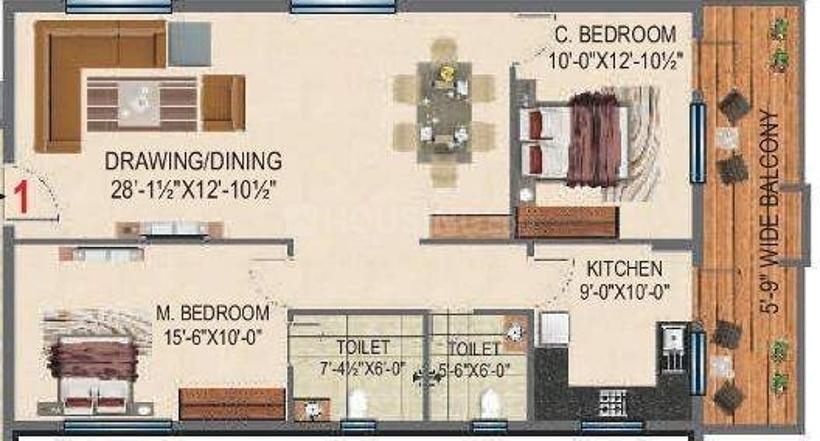 BRC Sri Hemadurga Sivahills Floor Plan Manikonda, Hyderabad