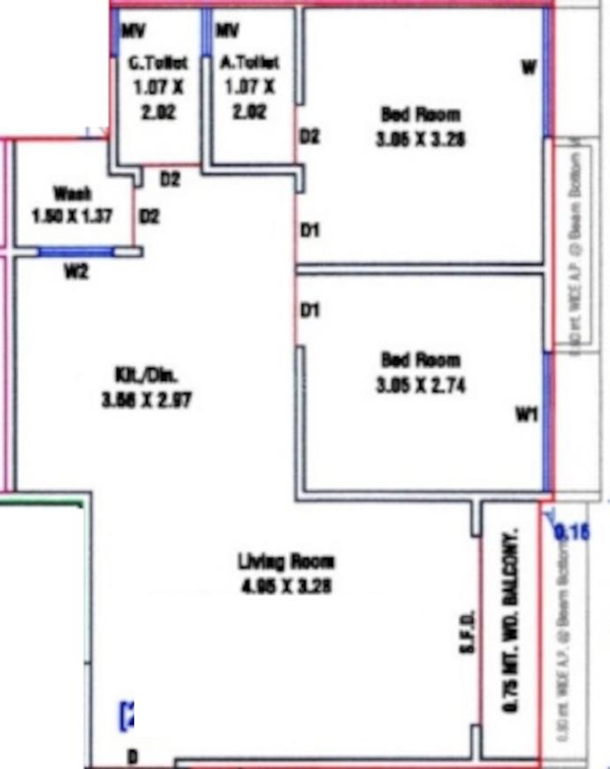 Royal Flower View Homes Floor Plan Dindoli, Surat