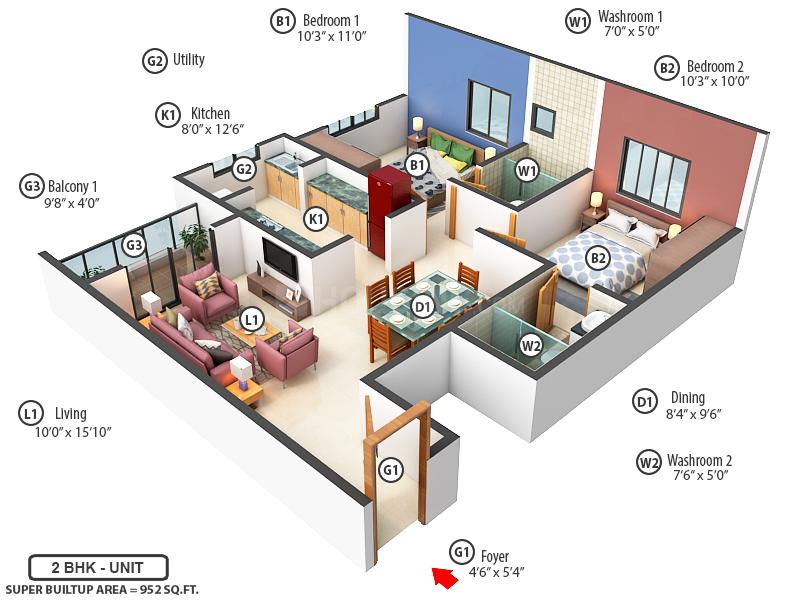 Tulive Azpire Floor Plan Tambaram, Chennai