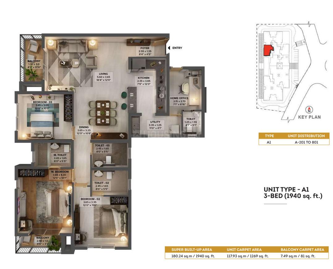 Fairmont At Brigade Orchards Floor Plan Bychapura, Bangalore