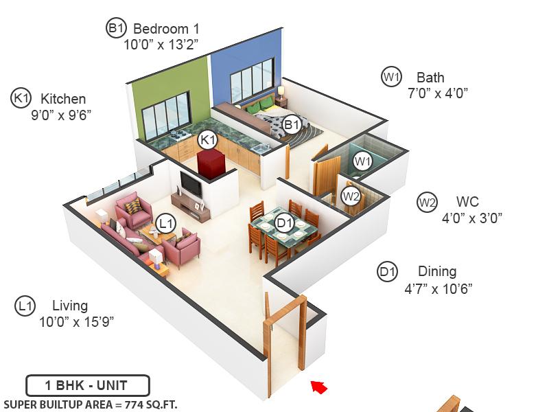 Hari Om Constructions Shree Niwas Residency Floor Plan Badlapur East, Thane