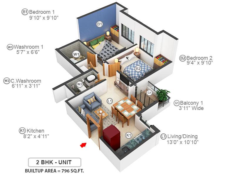 Eden Tolly Gardenia Floor Plan Thakuranir Chak, Kolkata