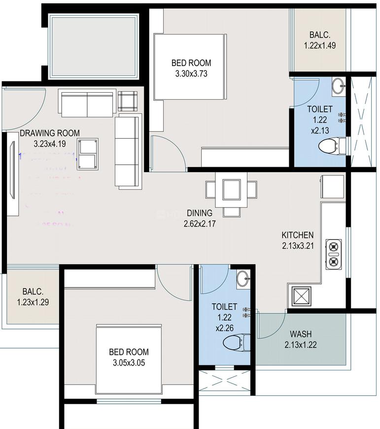 Krishna Residency Floor Plan Vastral, Ahmedabad