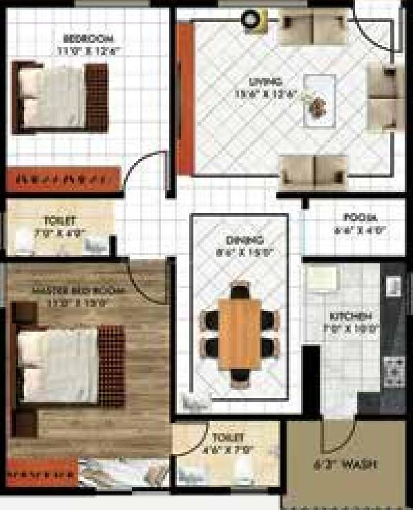 Fuerzaa Sahasraa Block 5 Floor Plan Serilingampally, Hyderabad