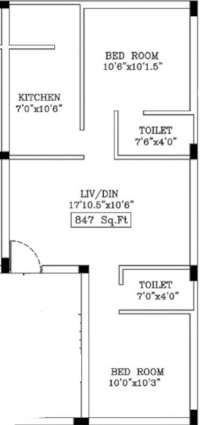 Sai Sri Sowbhagya Flats Floor Plan Kovilambakkam, Chennai