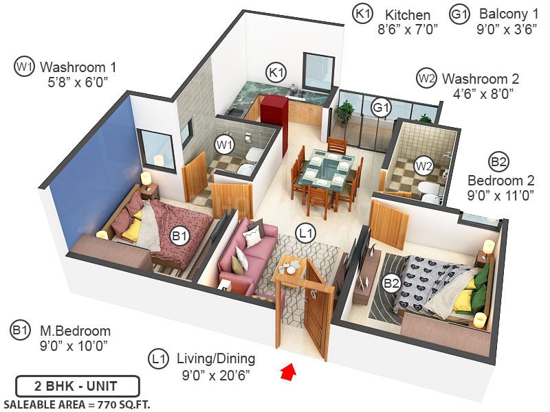 GM Ambitious Enclave Floor Plan Electronic City, Bangalore