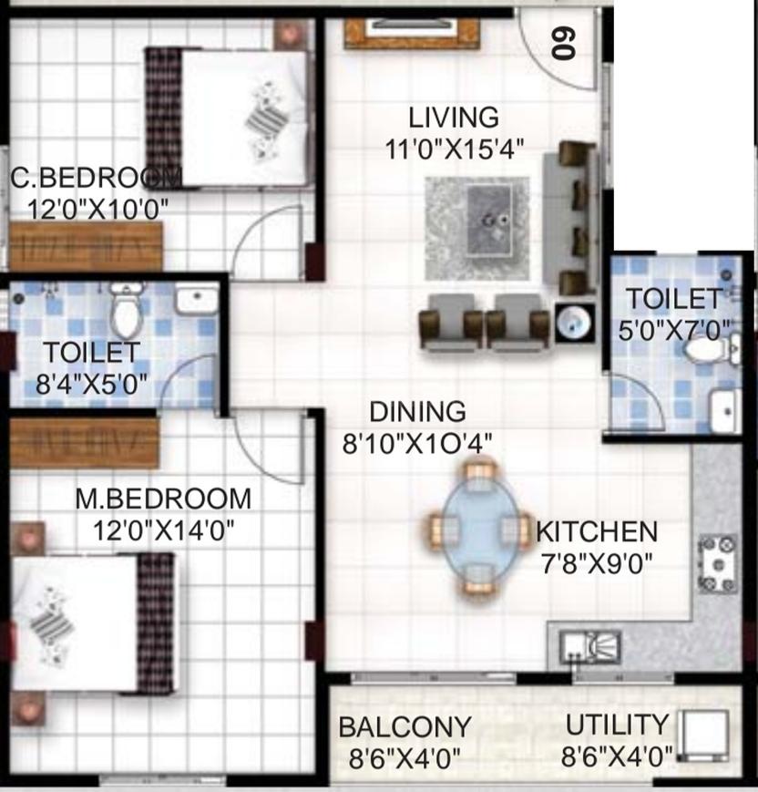 SLS Signature Floor Plan Kadubeesanahalli, Bangalore