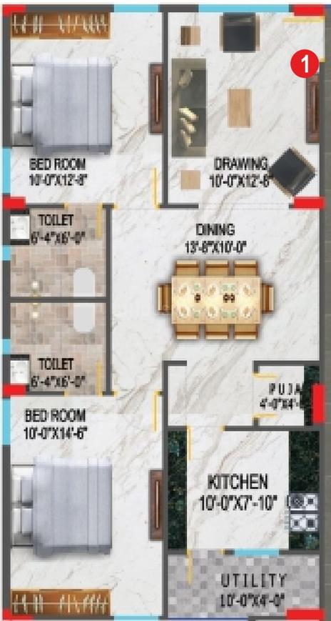 Nestcon Aster Floor Plan Kompally, Hyderabad