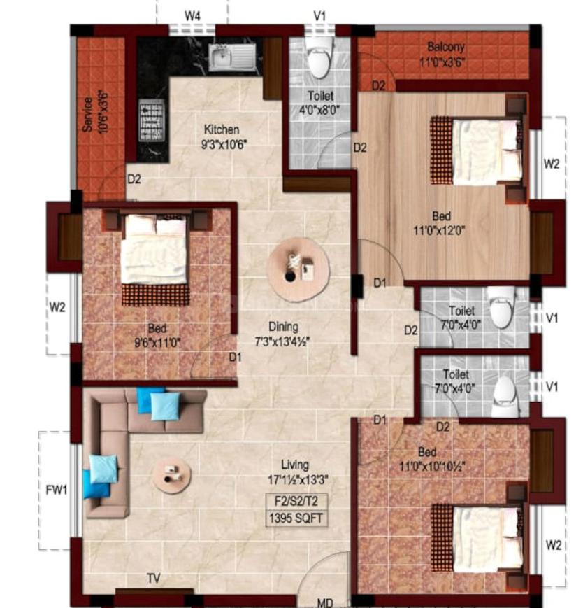 Sri Sai Enclave Floor Plan Sembakkam, Chennai