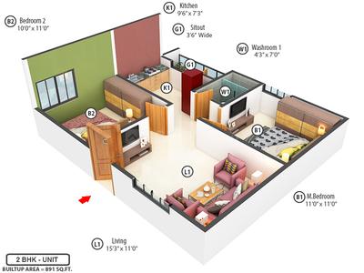 Habulus Samruddhi Apartment in Electronic City, Bangalore - Price, Reviews & Floor Plan
